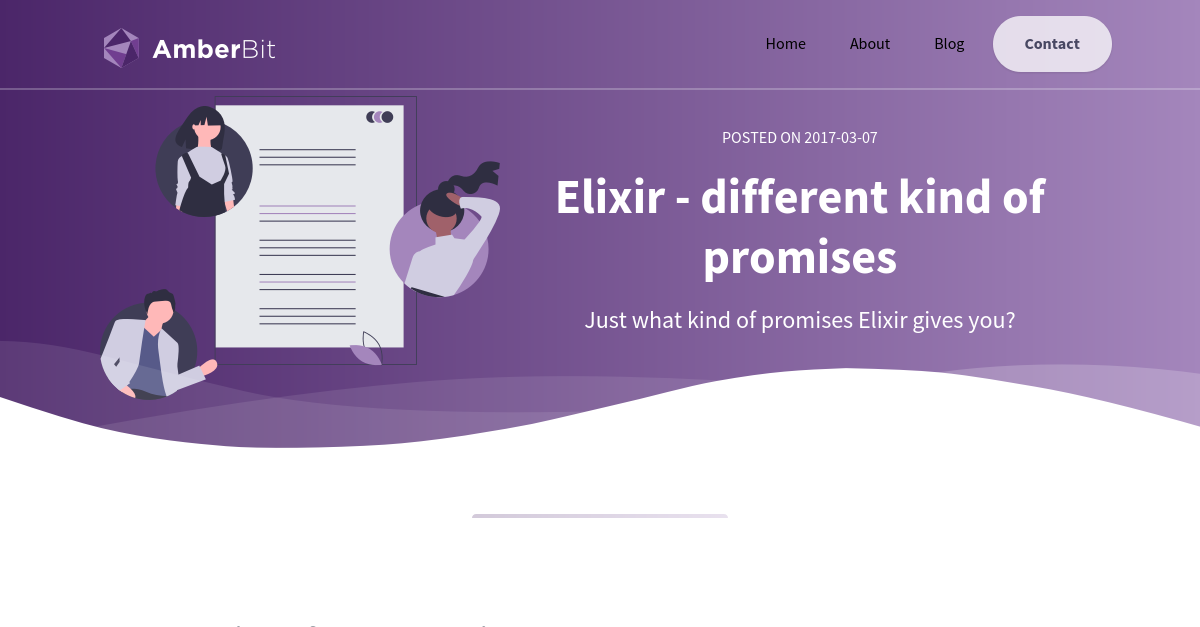 Elixir - different kind of promises | AmberBit Sp. z o. o.