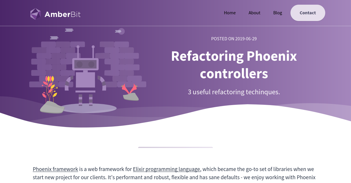 Refactoring Phoenix controllers | AmberBit Sp. z o. o.